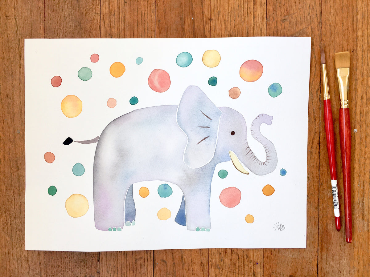 Easy Paintings Of Elephants